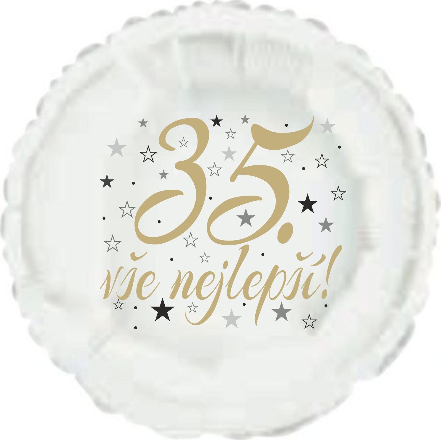 Balónky s.r.o. Balónek kruh 35. narozeniny 42 cm bílý od 79 Kč - Zbozi.cz