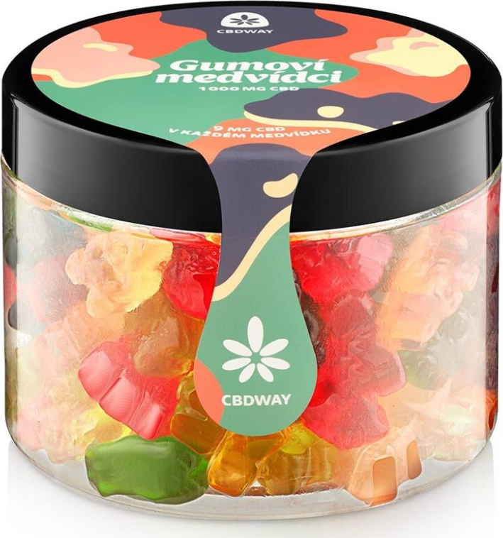 CBDWAY CBD gumoví medvídci sladcí 1000 mg 112 medvídků - Zbozi.cz