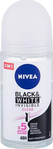 Nivea Invisible Black & White Clear roll-on antiperspirant 50 ml od 80 ...