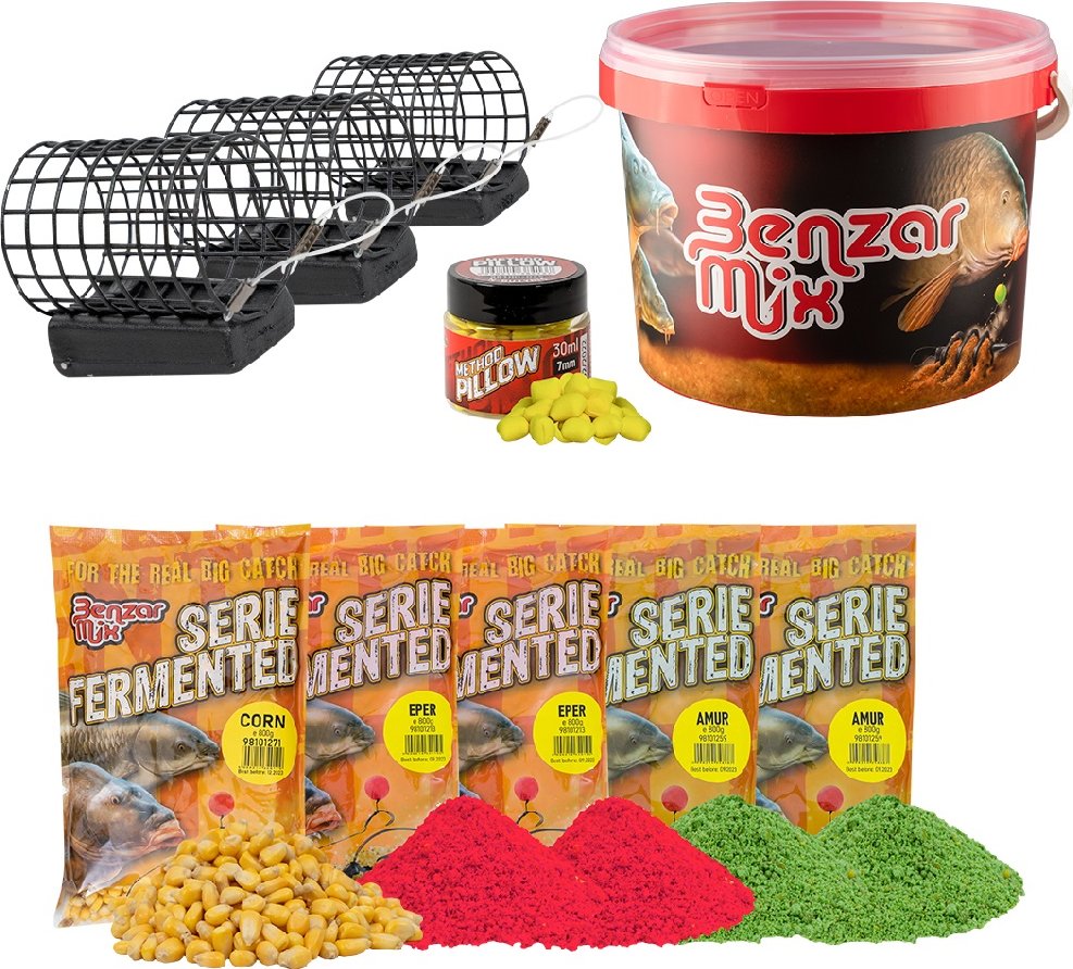 Benzar Mix Set krmení pro kapry a amury s kbelíkem - Zbozi.cz