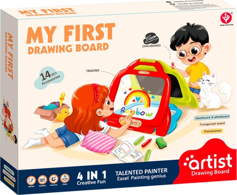 My First Drawing Board magnetická kreslící tabule 4v1 14 dílků - Zbozi.cz
