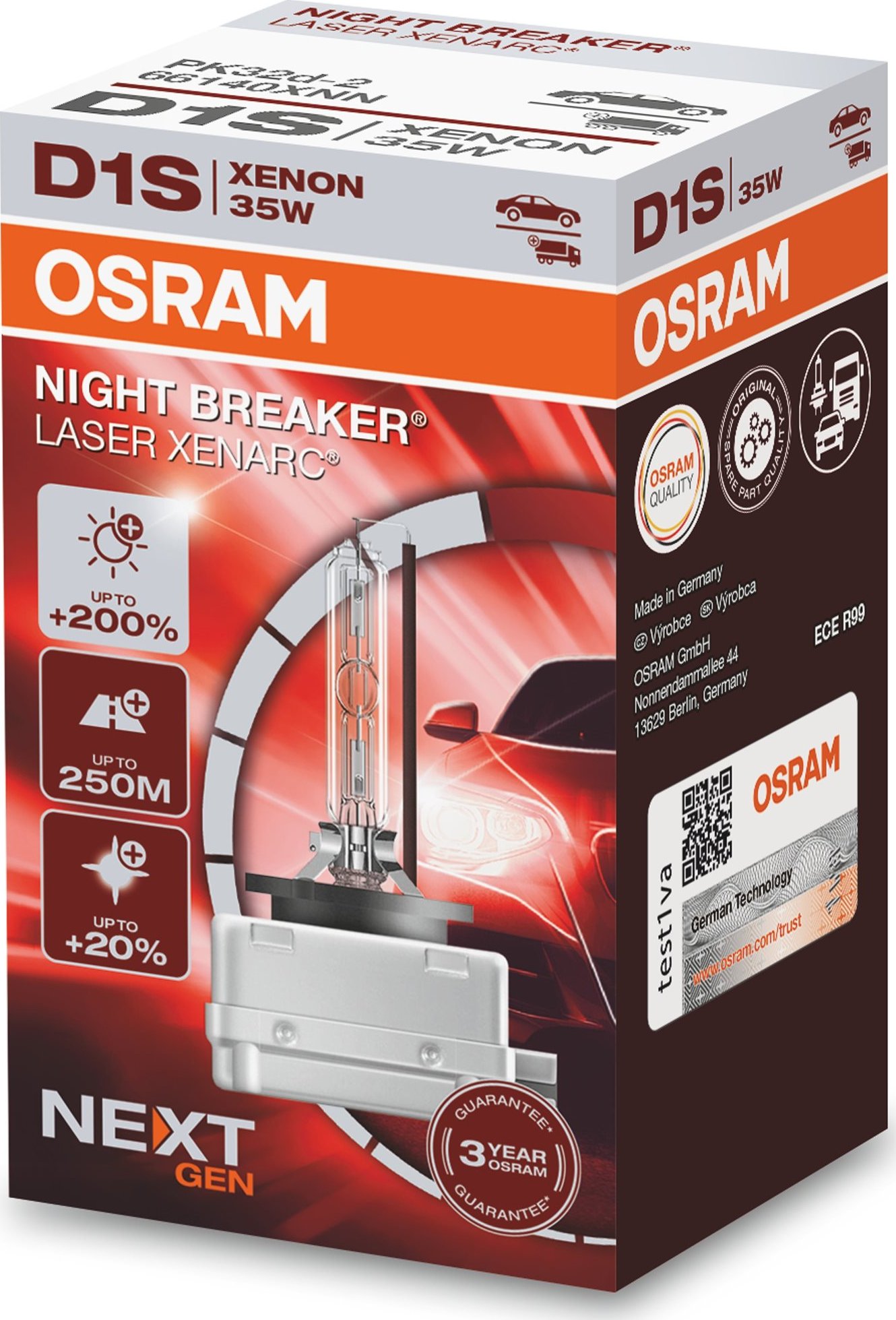 OSRAM Night Breaker Laser Xenarc 66140XNN D1S 85V 35W od 1 755 Kč ...