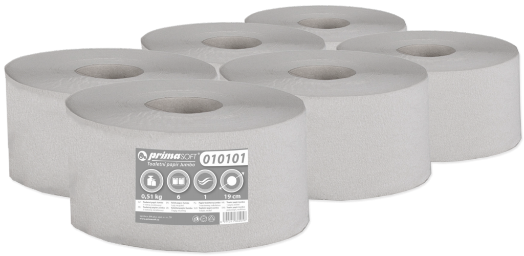 PrimaSOFT Jumbo toaletní papír šedý 19 cm 1vrstvý 6 ks od 27 Kč - Zbozi.cz