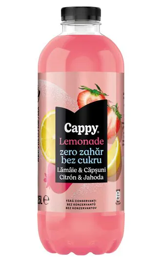 The Coca Cola Company Cappy Lemonade bez cukru citrón/jahoda 1,25 l - Zbozi.cz