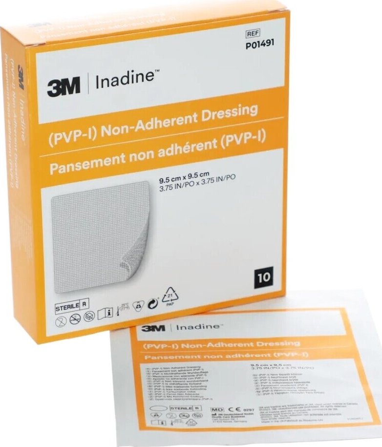 3M Inadine PVP-I Non Adherent Dressing 9,5 x 9,5 cm 10 ks od 377 Kč - Zbozi.cz