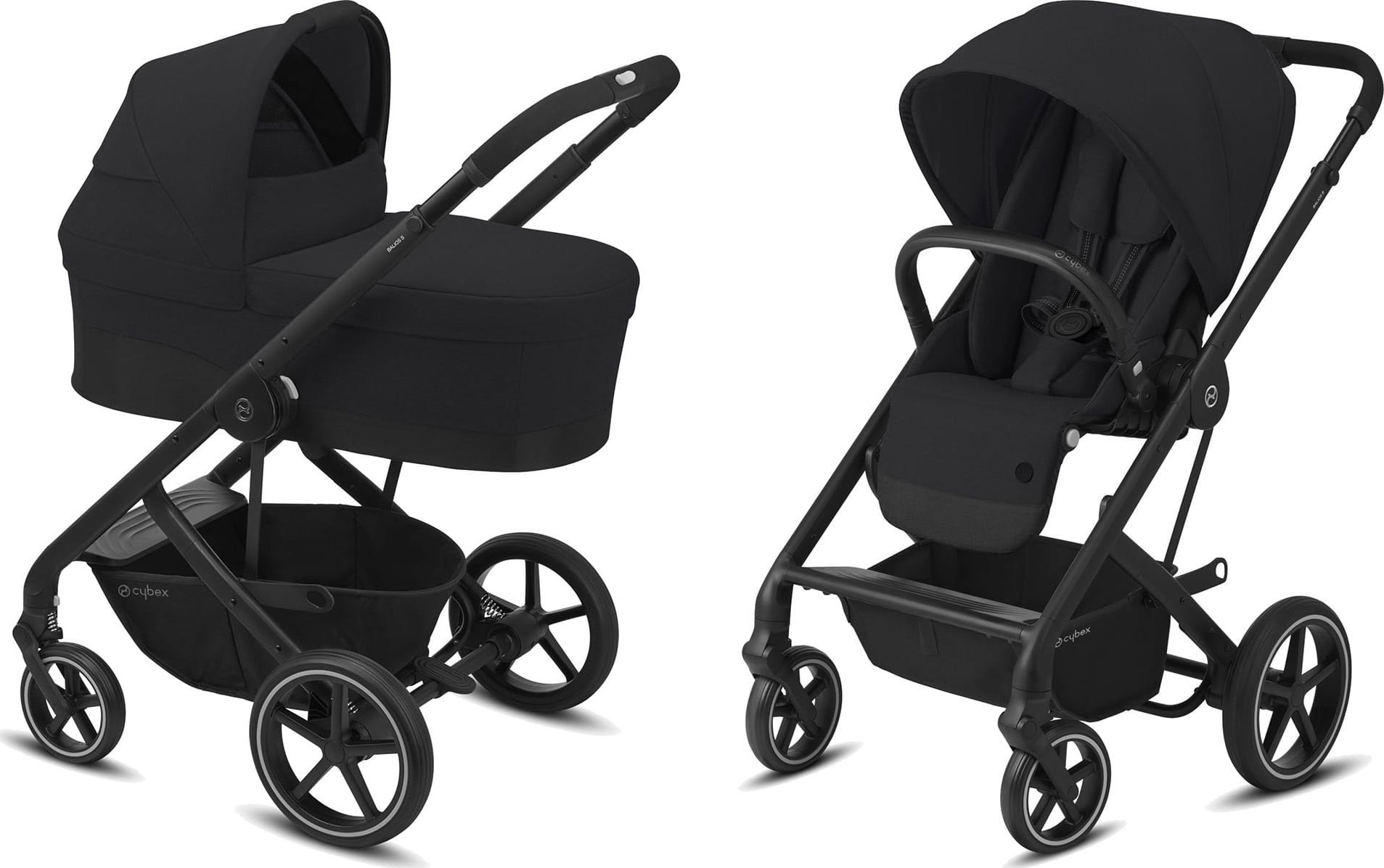 Cybex Balios S Lux Black + Carry Cot S 2022 Deep Black - Zbozi.cz