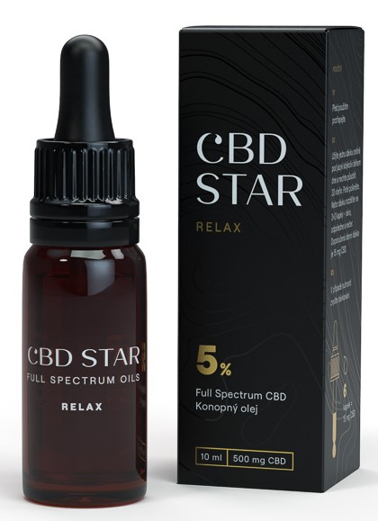 CBD Star Relax olej 5 % 500 mg 10 ml od 790 Kč - Zbozi.cz