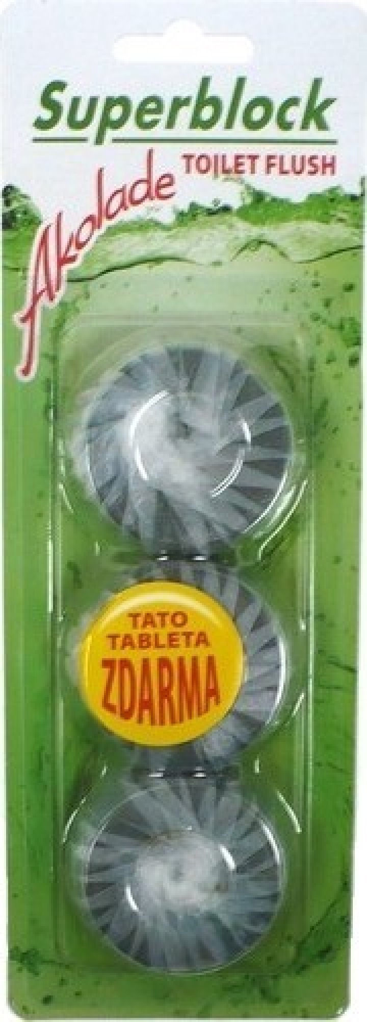 Akolade Superblock tablety do nádržky WC 3x 50 g zelené od 37 Kč - Zbozi.cz