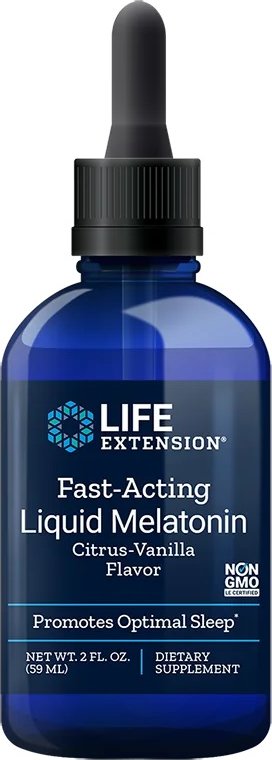 Life Extension Fast-Acting Liquid Melatonin citrus/vanilka 59 ml - Zbozi.cz