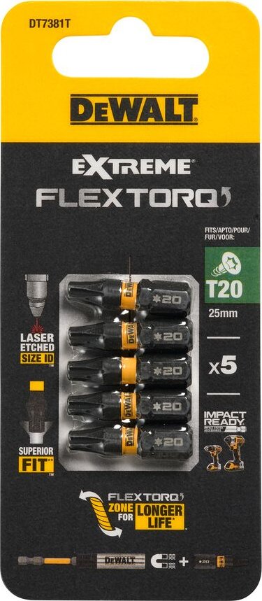 DeWalt Extreme Flextorq DT7381T-QZ T20/25 mm 5 ks od 30 Kč - Zbozi.cz