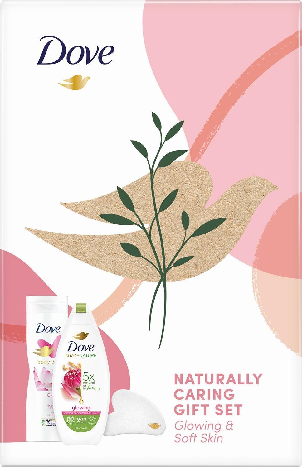 DOVE Gua Sha Glowing dárková sada rozjasňující tělové péče - Zbozi.cz