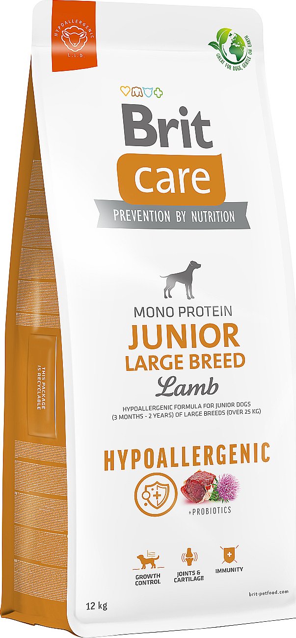 Brit Care Hypoallergenic Junior Large Breed Lamb 12 kg od 998 Kč - Zbozi.cz