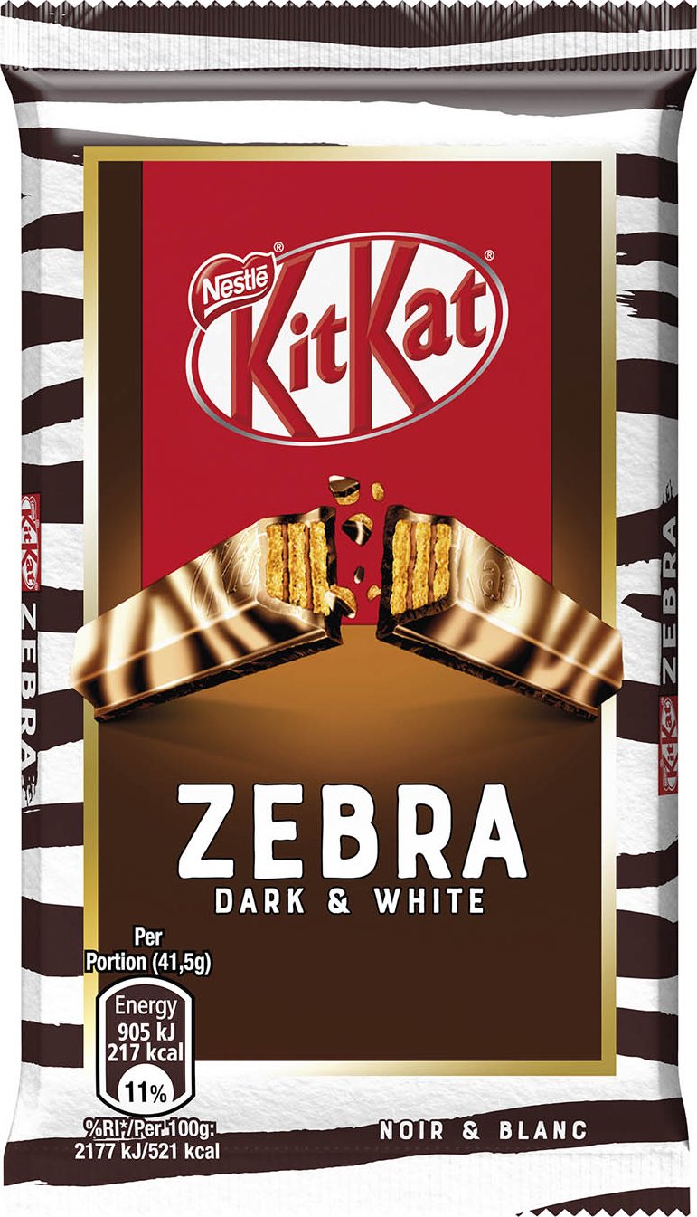 Nestlé Kitkat Zebra Dark & White 41,5 g - Zbozi.cz