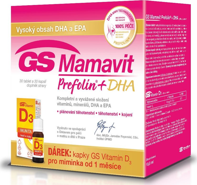 Green Swan Pharmaceuticals Mamavit Prefolin + DHA 30 tbl. + 30 cps ...
