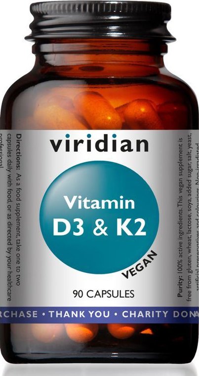 Viridian Vitamin D3 & K2 90 cps. od 475 Kč - Zbozi.cz