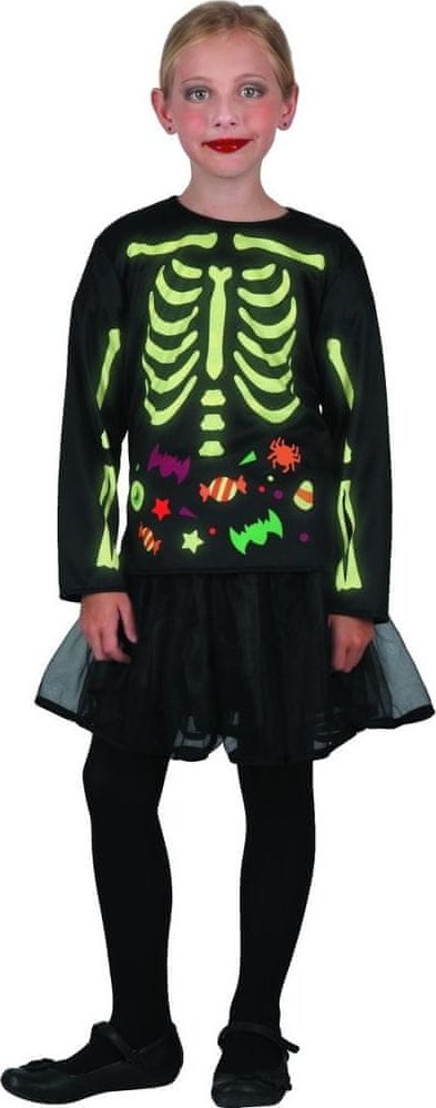 Dívčí kostým kostra svítící v tmě 110-120 cm od 360 Kč - Zbozi.cz