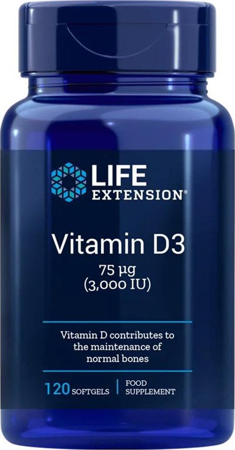 Life Extension Vitamin D3 3000 IU 75 mcg 120 cps. od 357 Kč - Zbozi.cz