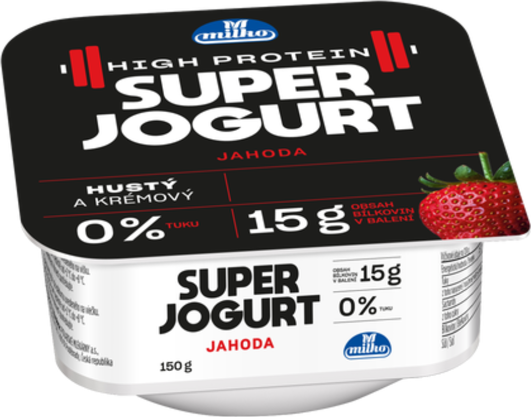 Milko High Protein super jogurt 150 g jahoda od 22 Kč - Zbozi.cz
