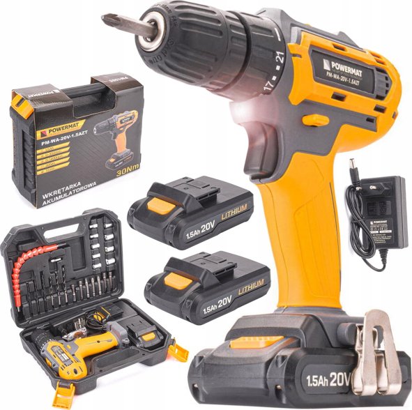 Powermat PM-WA-20V-1.5AZT 2x 1,5 Ah + nabíječka + kufr - Zbozi.cz