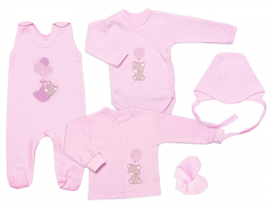 Mamatti Novorozenecká sada do porodnice medvídek a balón růžová 50 ...