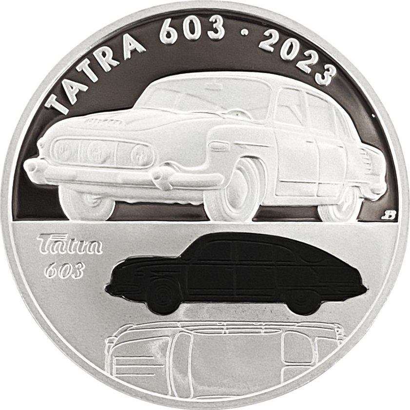 Česká mincovna Osobní automobil Tatra 603 2023 stříbrná mince Standard ...