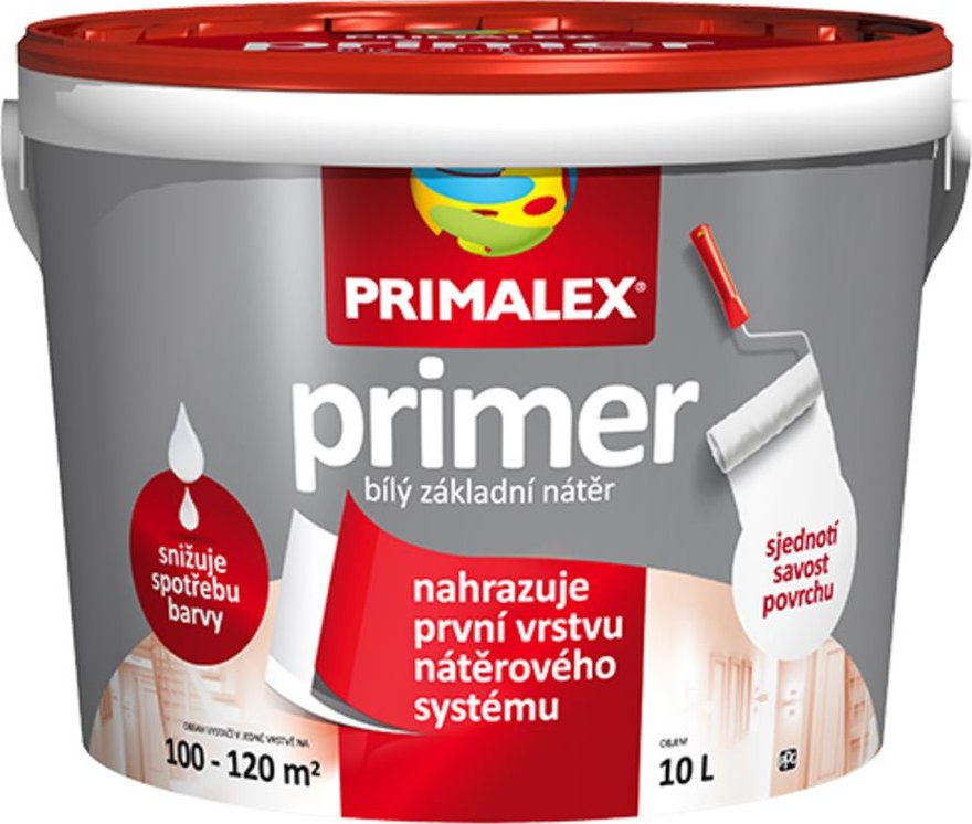 Primalex Primer základní nátěr 10 l bílý od 499 Kč - Zbozi.cz