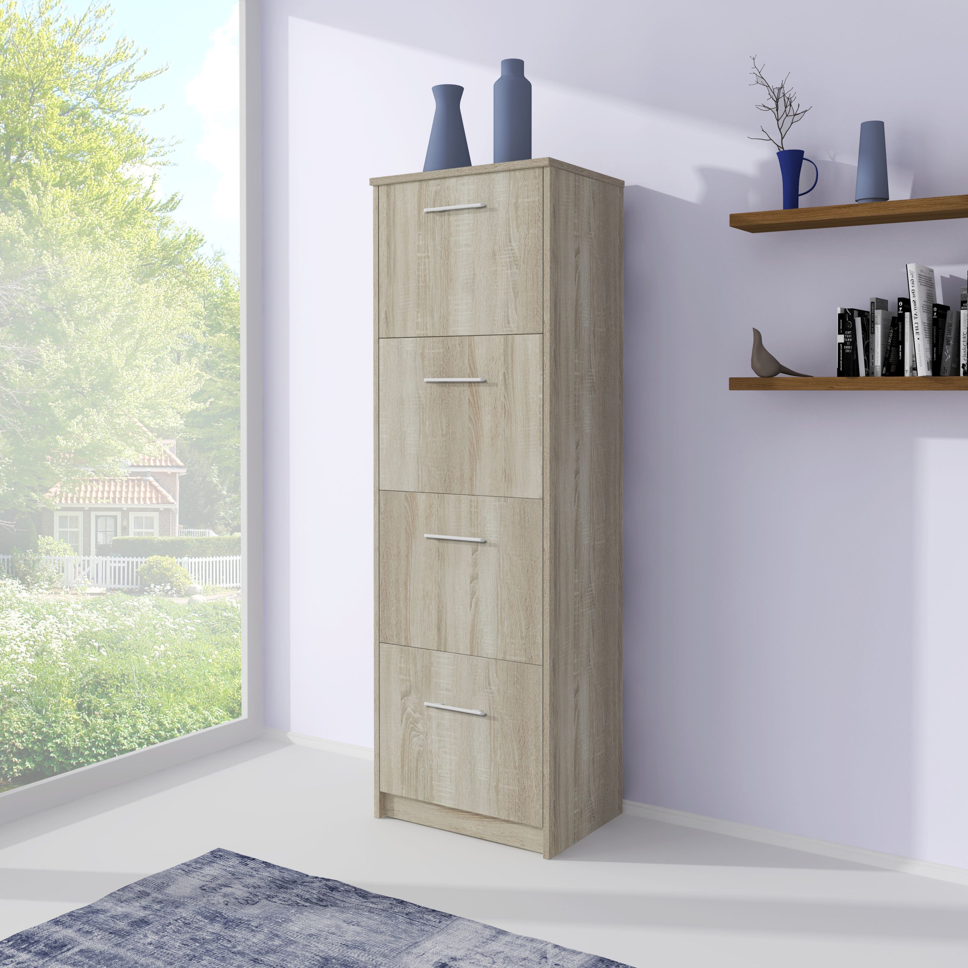 Botník 6 50 x 155 x 29 cm dub sonoma - Zbozi.cz