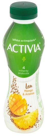 Activia Probiotický jogurtový nápoj 280 g mango/ananas/lněná semínka ...