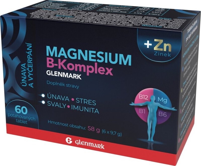 Glenmark Magnesium B-Komplex + Zinek od 139 Kč - Zbozi.cz