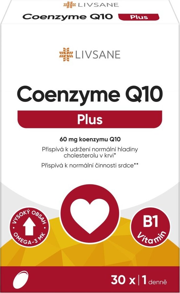 Livsane Coenzyme Q10 Plus 60 mg 30 cps. od 175 Kč - Zbozi.cz