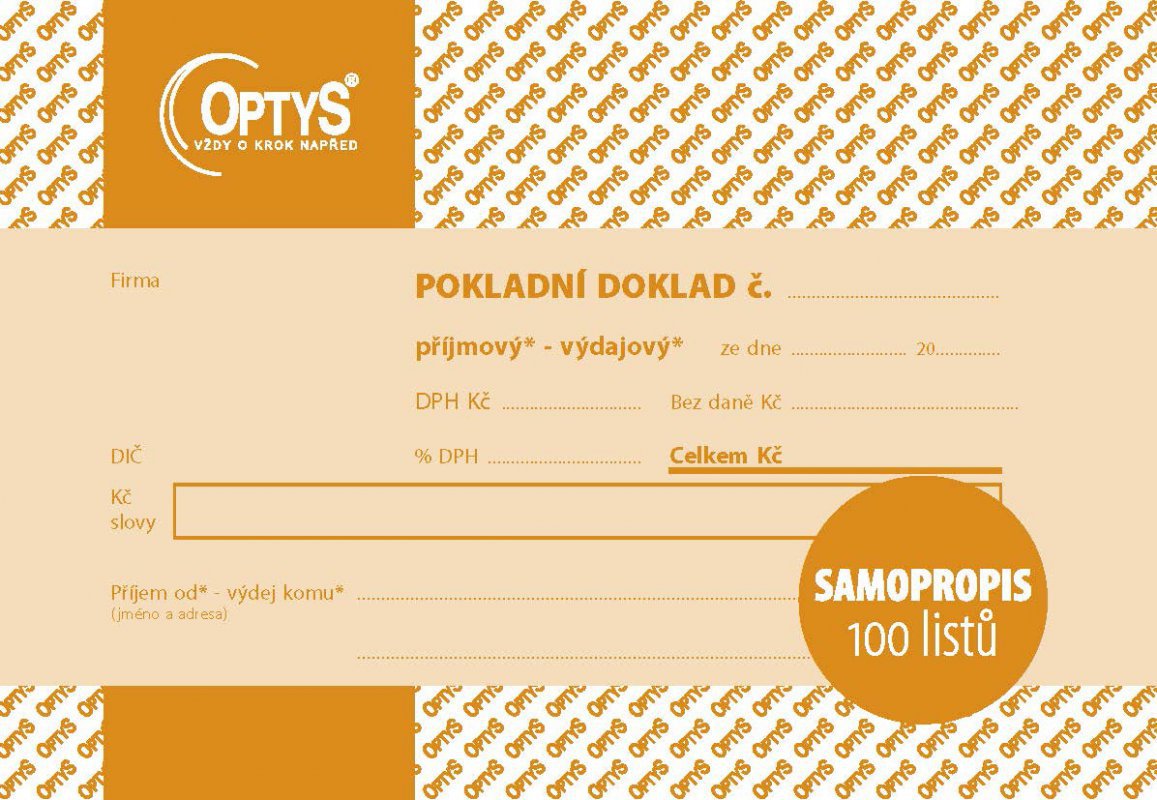 Optys OP1093 univerzální pokladní doklad A6 100 listů od 43 Kč - Zbozi.cz