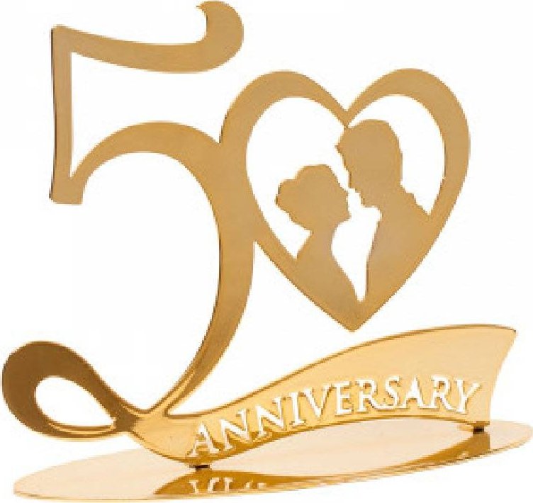 Dekora Dekorace na dort 50 let zlatá svatba 20 x 16 cm od 920 Kč - Zbozi.cz