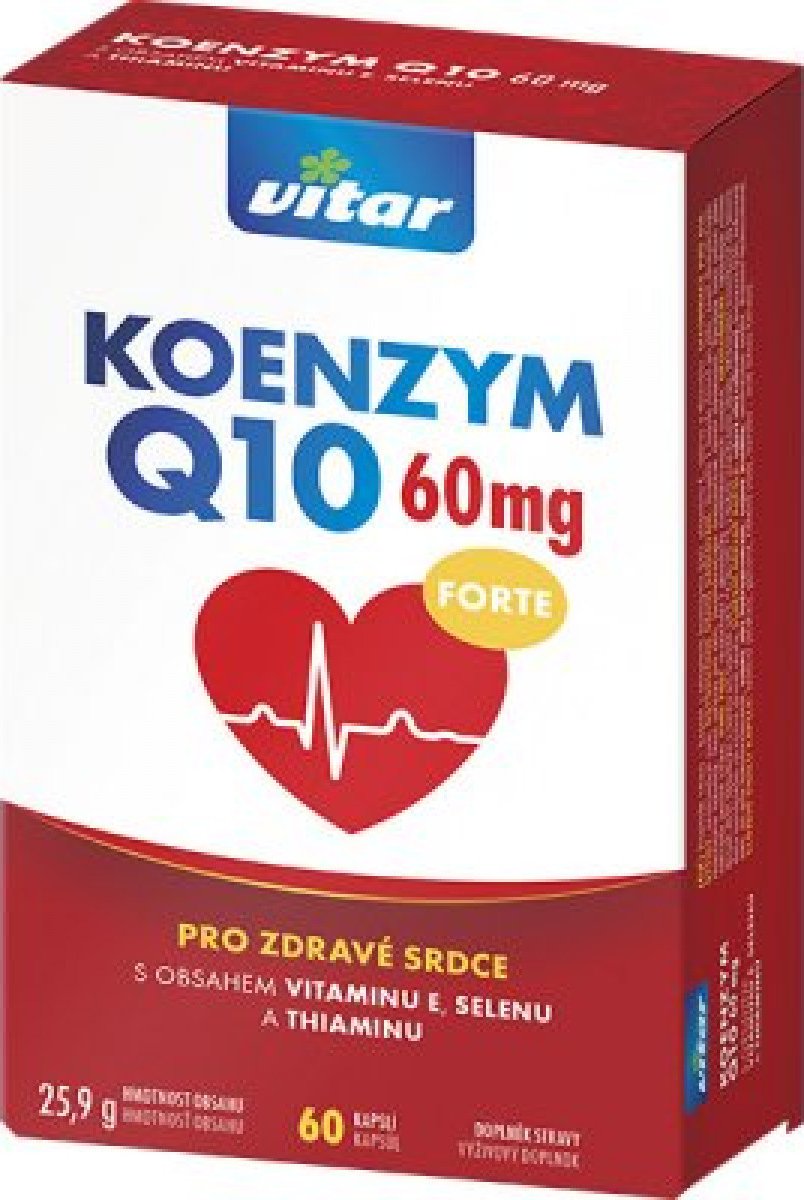 Vitar Koenzym Q10 Forte 60 mg 60 cps. od 229 Kč - Zbozi.cz