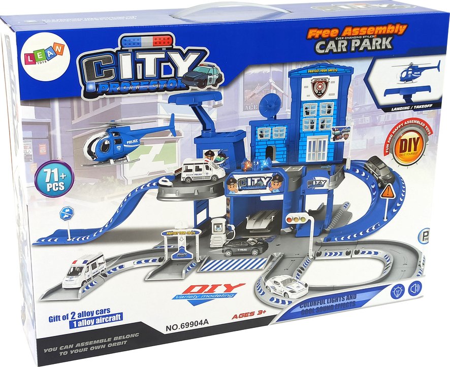 LEAN Toys Policejní autodráha 71 dílků - Zbozi.cz