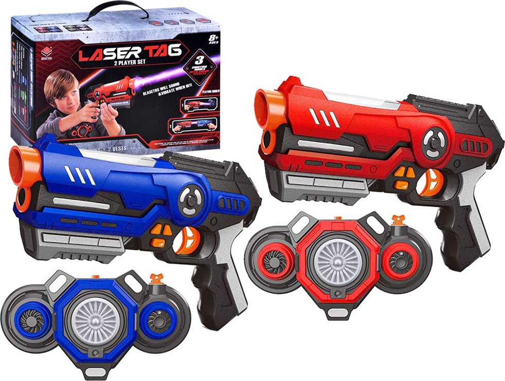 Laser Tag laserové paintballové pistole 2 ks modrá/červená od 1 017 Kč ...