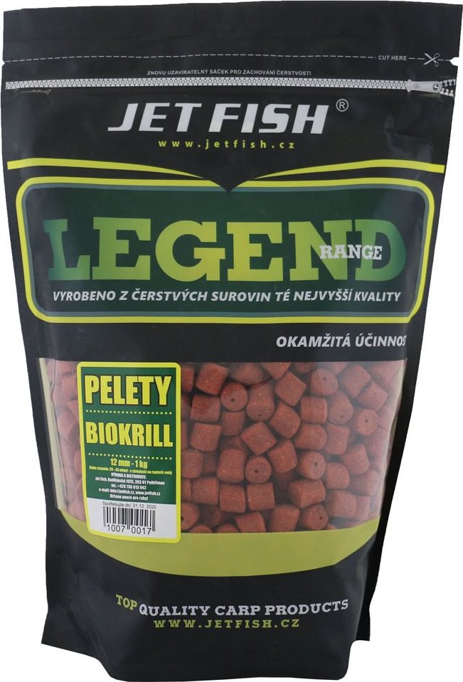 Jet Fish Legend Range pelety Biokrill 12 mm 1 kg od 152 Kč - Zbozi.cz