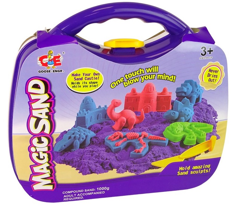 Magic Sand Kinetický písek s dinosauřími formami v kufříku 30 x 30 x 9 ...