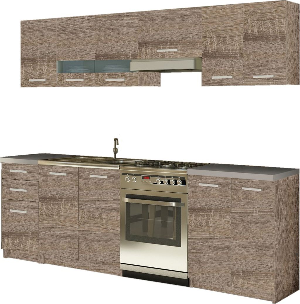 Kuchyňská linka Malaga 180/240 cm dub sonoma Tabacco od 6 490 Kč - Zbozi.cz