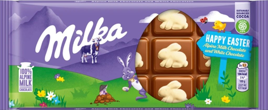 Milka Mléčná/bílá Happy Easter 30 %100 g - Zbozi.cz