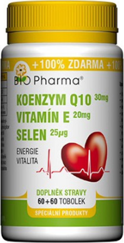 Bio Pharma Koenzym Q10 30 mg Vitamin E 20 mg Selen 25 mcg 120 cps. - Zbozi.cz