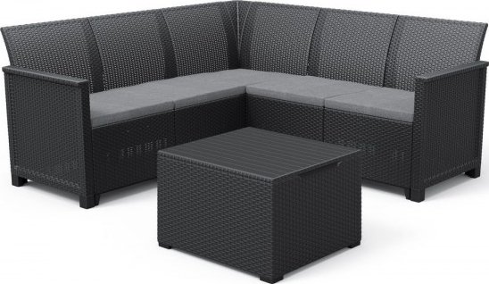 Keter Emma 5 Seaters Corner grafit od 9 350 Kč - Zbozi.cz
