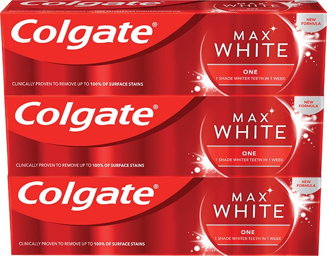 Colgate Max White One 3x 75 ml od 218 Kč - Zbozi.cz