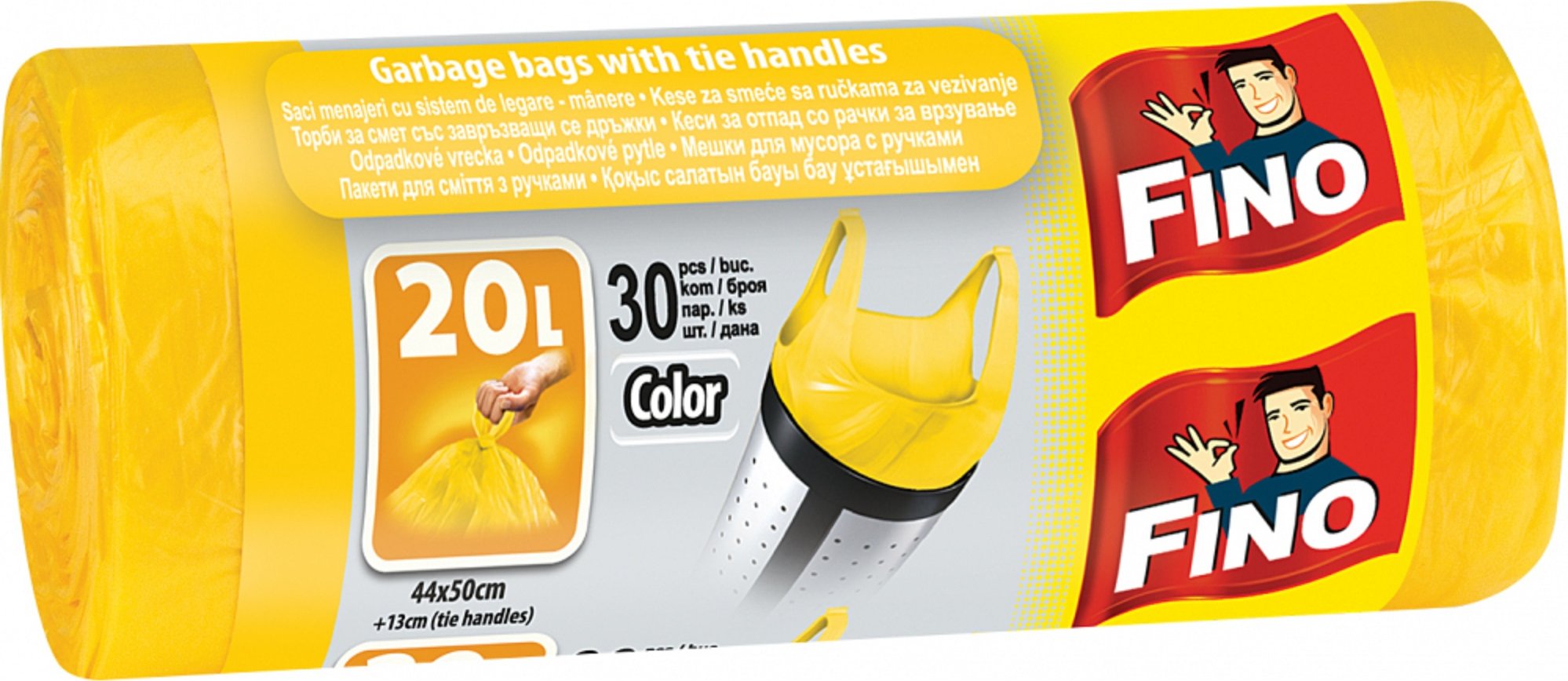 FINO Color pytle na odpad s uchy žluté 20 l 30 ks od 21 Kč - Zbozi.cz