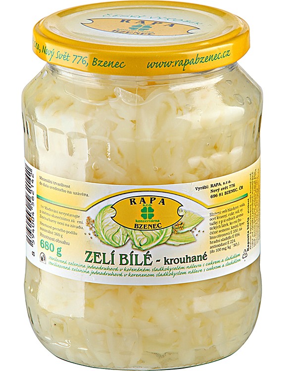 RAPA Zelí bílé sterilované krouhané 680 g od 22 Kč - Zbozi.cz