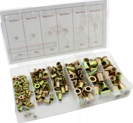 Tagred TA4094 nýtovací ocelové matice M3-M10 od 109 Kč - Zbozi.cz