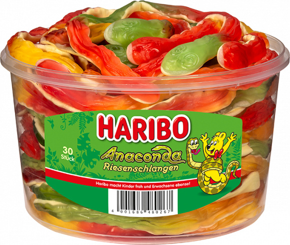 Haribo Anaconda Riesenschlangen 1,2 kg od 229 Kč - Zbozi.cz