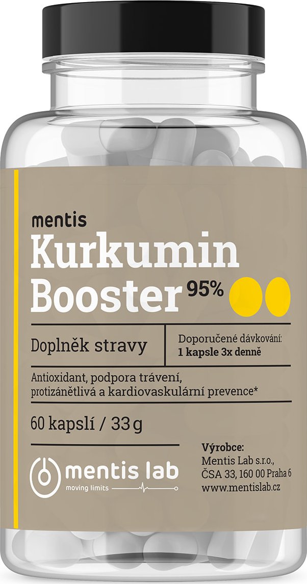 Mentis Lab Kurkumin Booster 95 % 400 mg 60 cps. od 326 Kč - Zbozi.cz