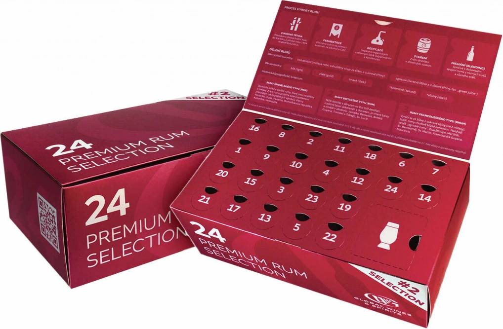 Global Wines & Spirits Premium Rum Selection 2 Box 24x 40 ml + 1x sklo ...
