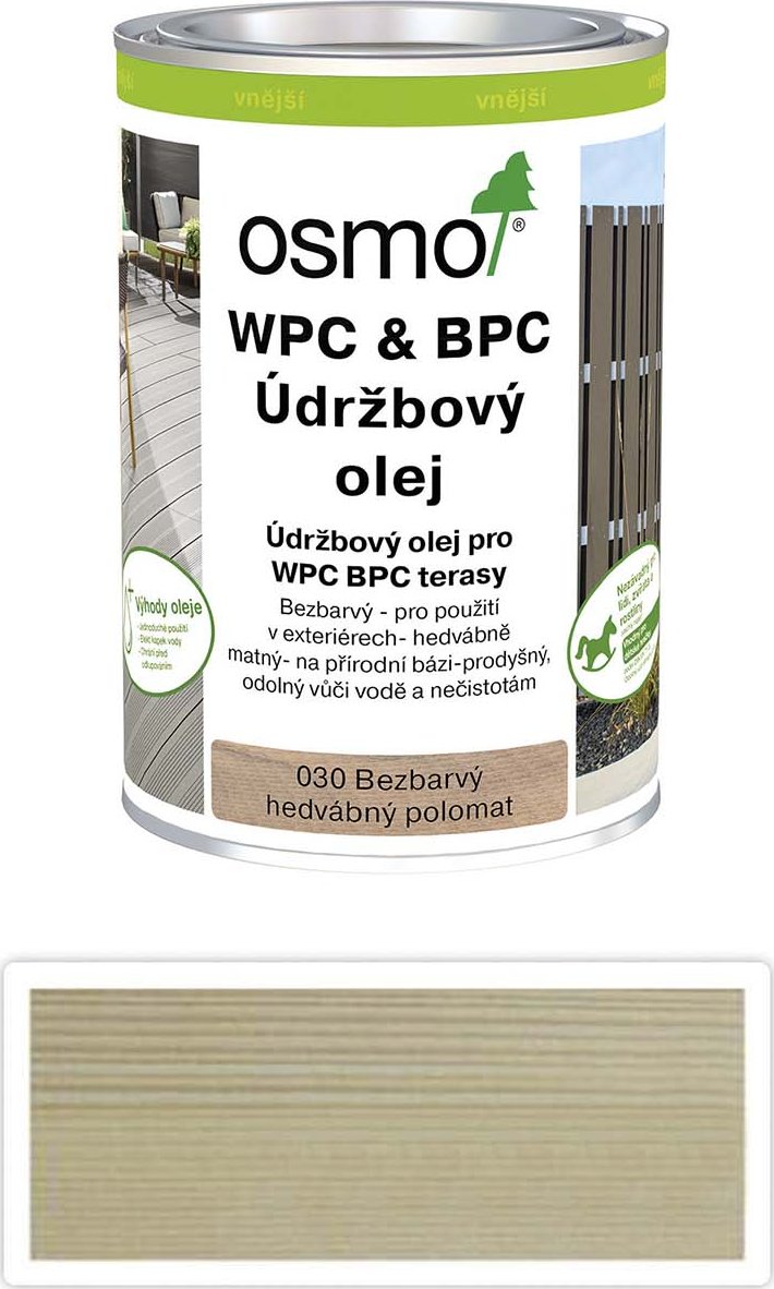 OSMO Color Údržbový olej na WPC a BPC 1 l 030 bezbarvý od 800 Kč - Zbozi.cz