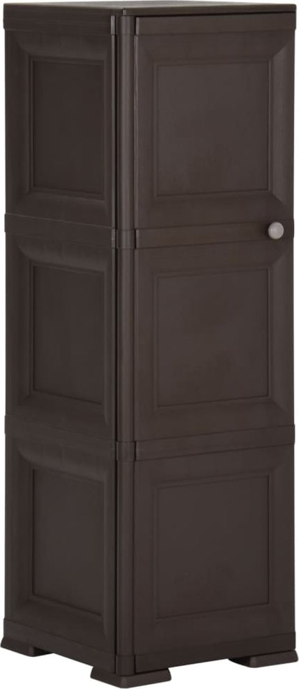 Plastová skříňka design dřeva 340606 40 x 43 x 125 cm hnědá - Zbozi.cz